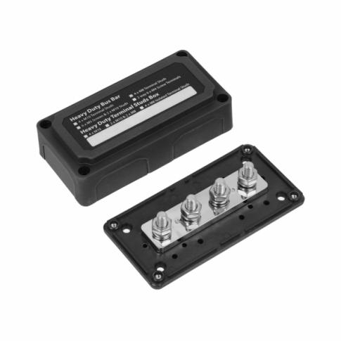 300A 48V red 4 way copper busbar box with M8 terminals