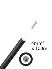 4mm2 single-core DC cable 100m - Grey