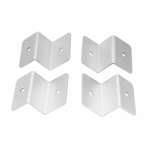 Set of 4 lightweight small brackets for mounting small solar panels on ...