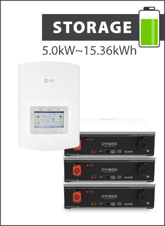 Solis 5kW 5G Hybrid Inverter and Dyness DL5.0C 15.36kWh Package